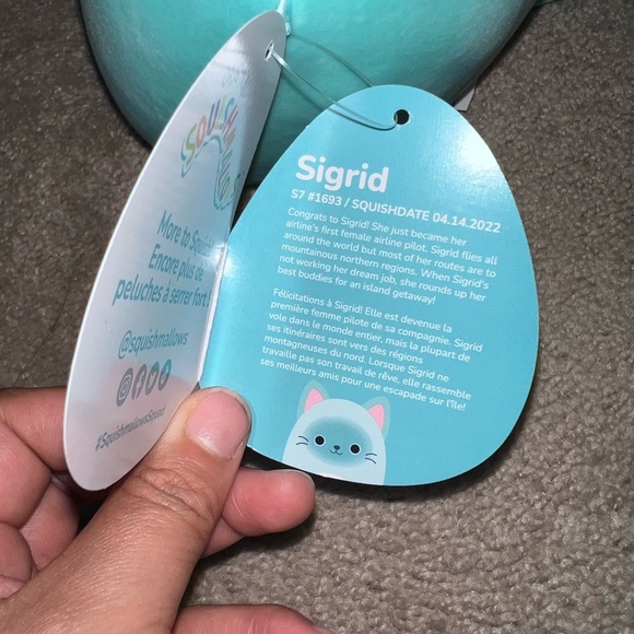 Squishmallows | Toys | New Sigrid The Blue Cat Squishmallows | Poshmark